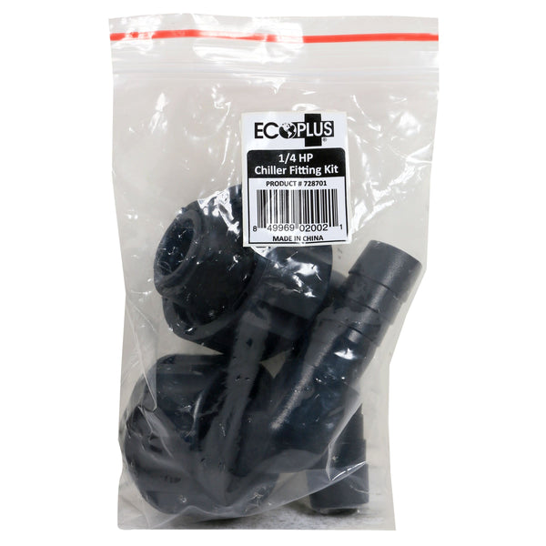 EcoPlus 1/4 HP Chiller Fitting Kit - 3/4" Connections